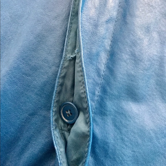 Marc Mattis | Jackets & Coats | Blue Knee Length Leather Coat | Poshmark